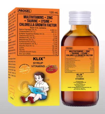 KLIX Multivitamins / Zinc / Lysine / Taurine / Chlorella Growth Factor ...